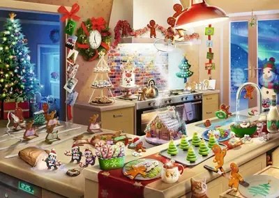 Ravensburger Vánoční perníčky / 1000 dílků / od 14 let