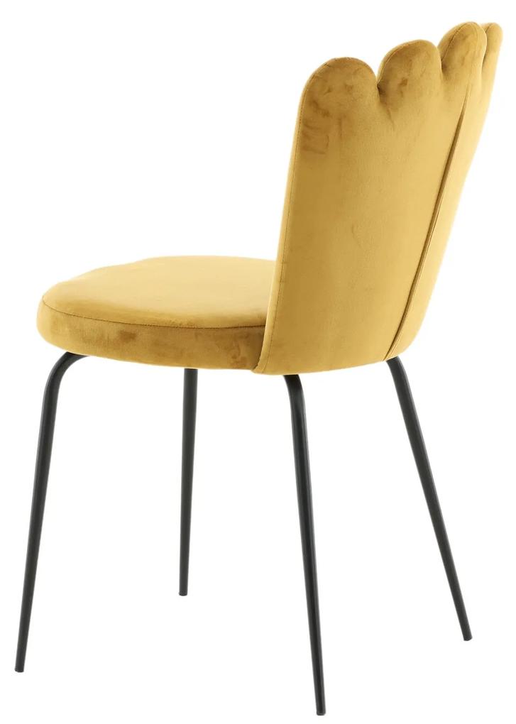 Jídelní židle Limhamn, 2ks, žlutá, S44,5xD54xV82,5