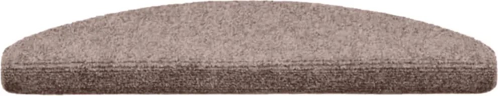 Schodové rohože samolepicí 20 ks 65 x 21 x 4 cm světle hnědé, půlkulaté, velké 3365643