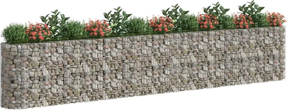 Gabionový vyvýšený záhon pozinkované železo 540 x 50 x 100 cm 152038