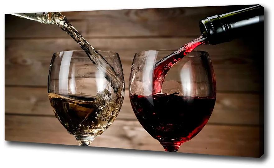 Wallmuralia Foto obraz na plátně Dvě sklenky vína 100x50