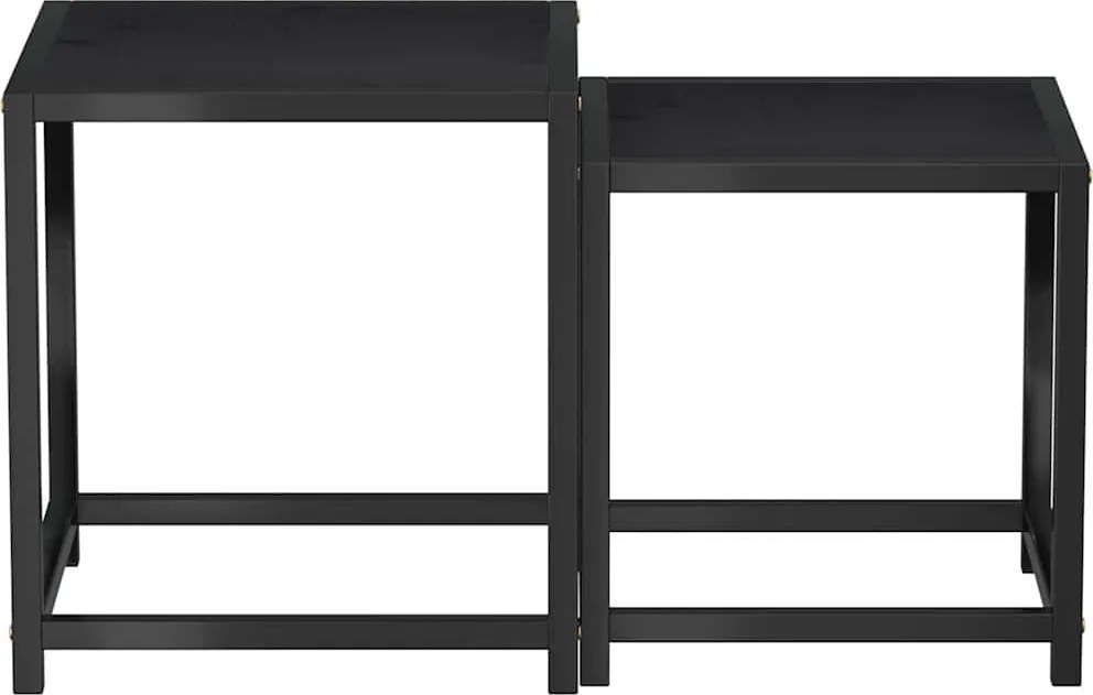 Čajové stolky 2 ks MDF černé 331658