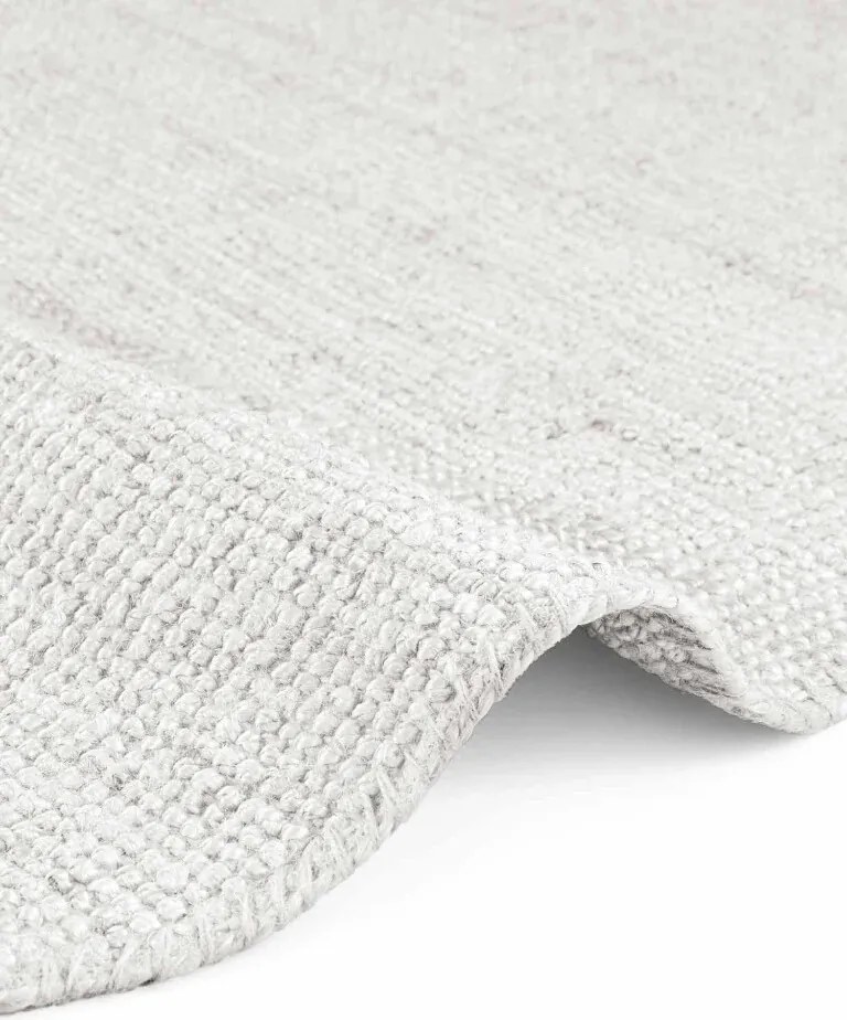 Hanse Home, Kusový koberec Jaipur 106325 White kruh, 200x200 (průměr) kruh, bílá, chodba / předsíň