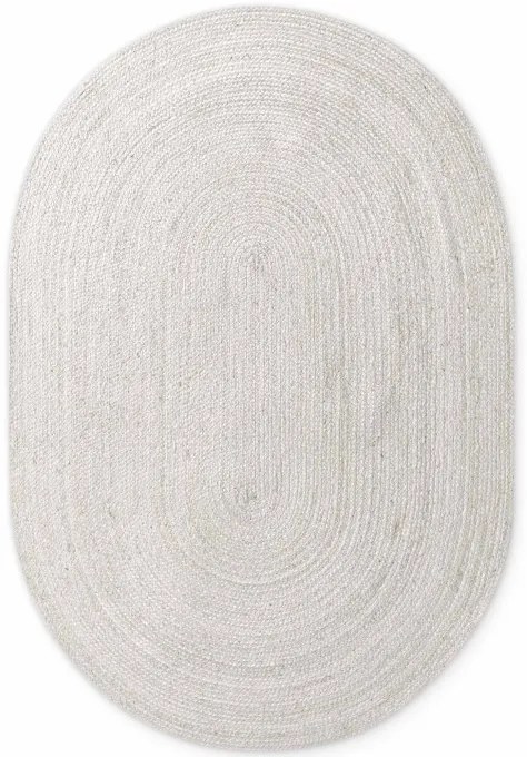 Koberec Hanse Home Jute Braided Rangpur bílý ovál
