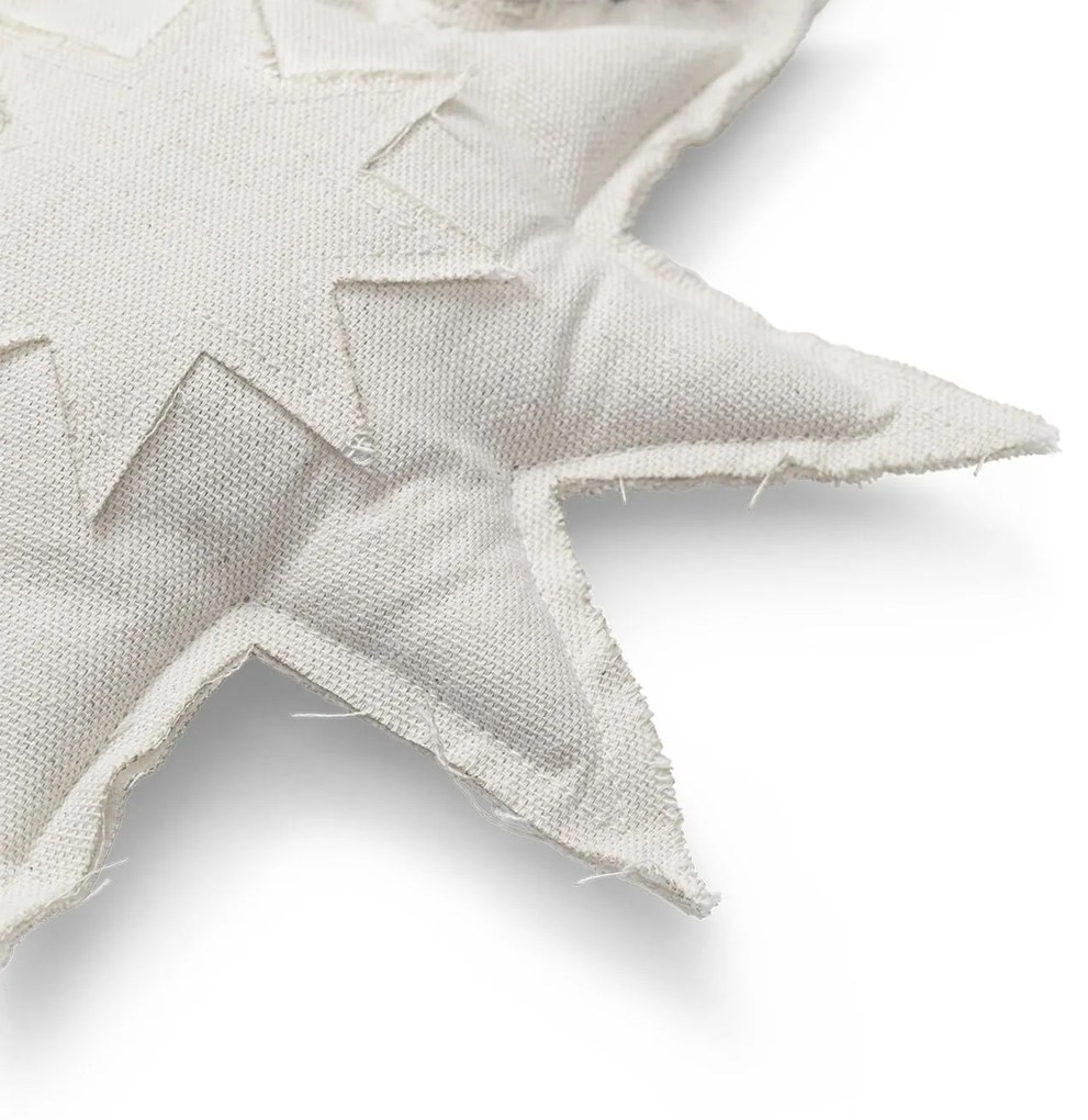 Ferm Living Vánoční ozdoba / špice na stromeček Vela, bílá barva, přírodní barva, textil