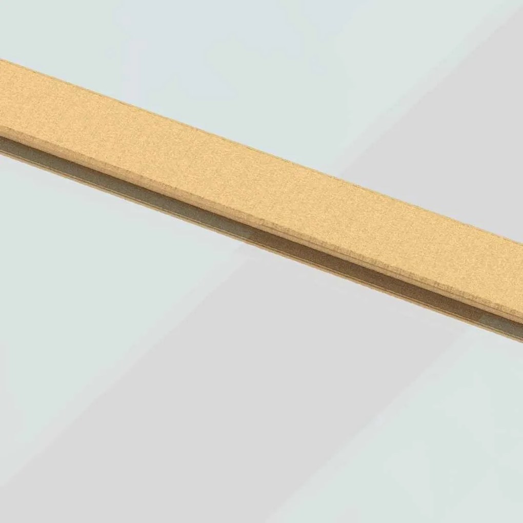 Posuvné dveře zlaté 76 x 205 cm čiré ESG sklo a hliník 155178