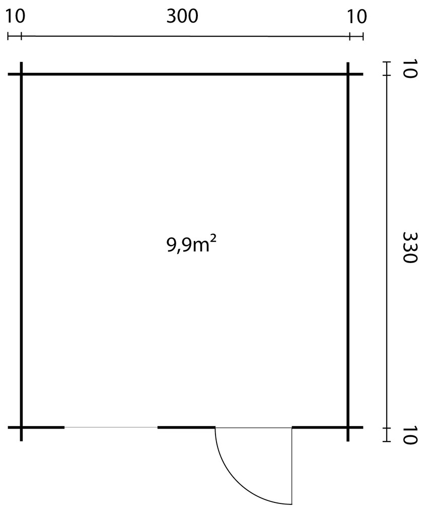 Domek Carmen C 320x350cm, 28mm