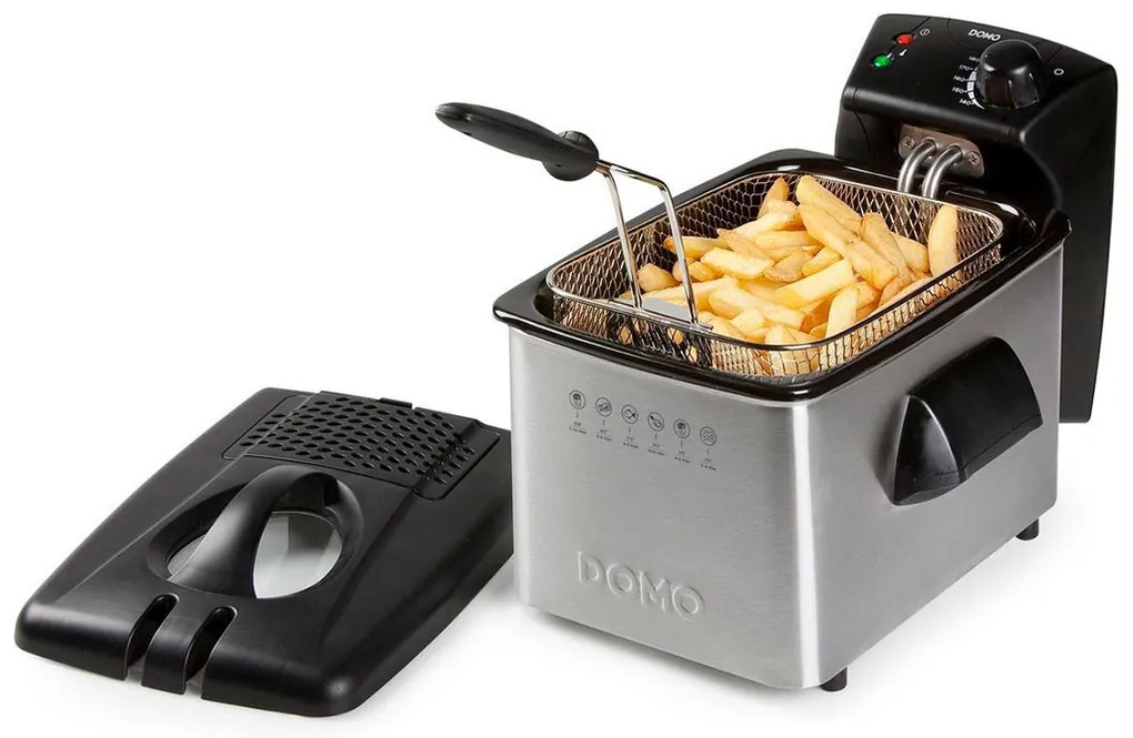 DOMO Fritéza nerezová 3l, 2200W DO464FR