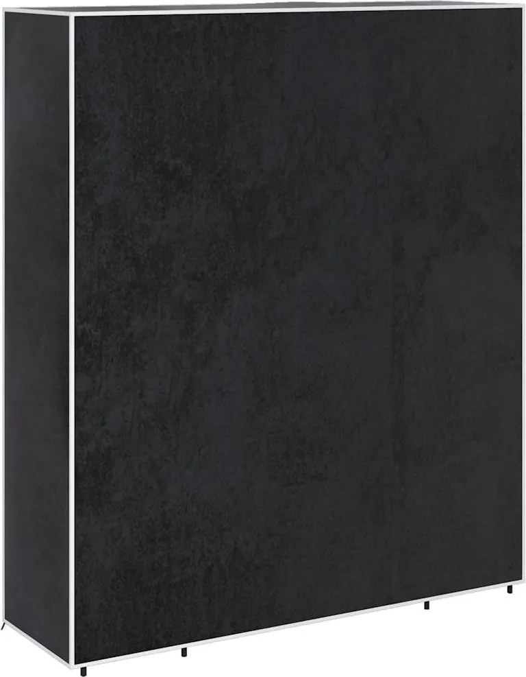 Látková šatní skříň s přihrádkami a tyčemi 45x150x176 cm černá 240495