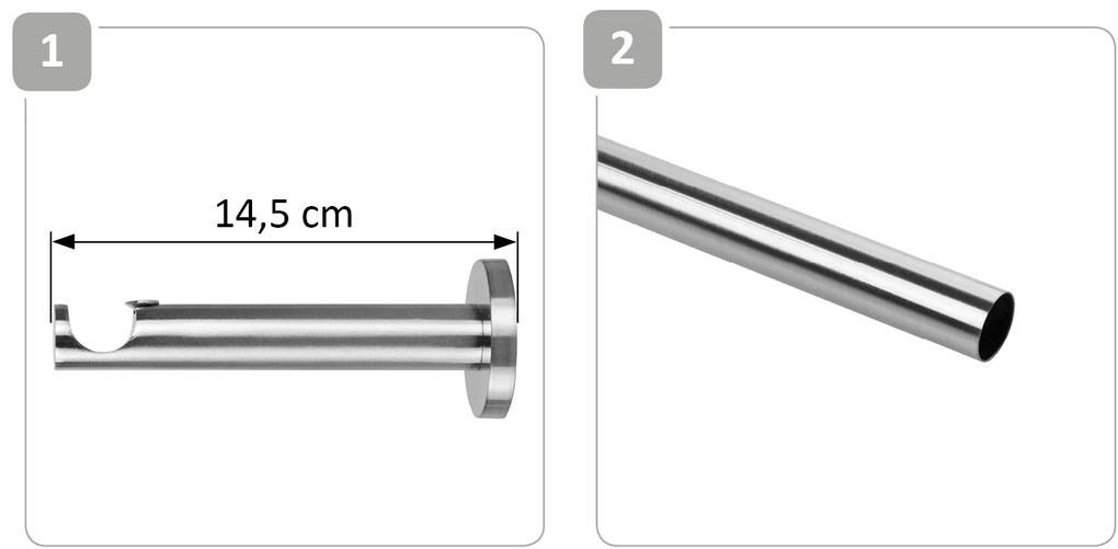 Dekodum Garnýž jednořadá LOFT 19 mm černá matná 180 cm