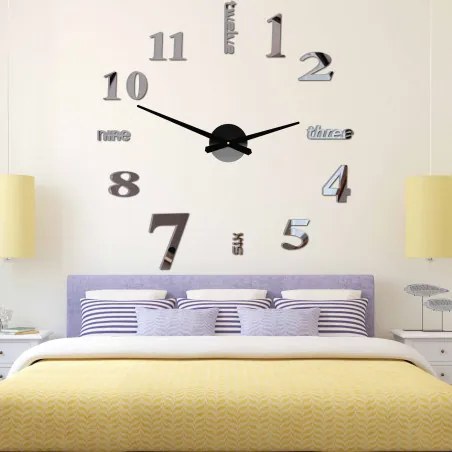 Moderní nalepovací nástěnné hodiny DIY | SENTOP 12P015 BEZ PENA BEZ PLECHU