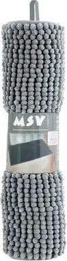 MSV Koupelnová předložka CHENILLE světle šedá / mikrovlákno / protiskl