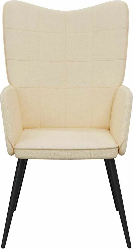 Relaxační židle krémová textil 327943