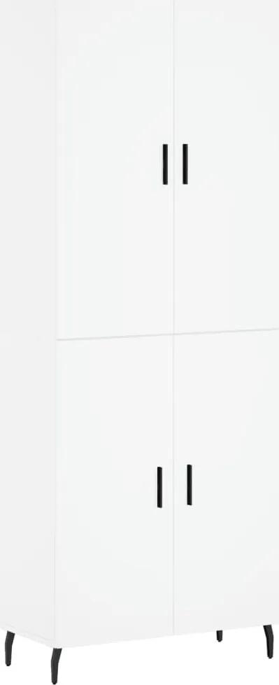 vidaXL Skříň highboard 69,5 x 34 x 180 cm kompozitní dřevo [3195691] Barva: bílá s vysokým leskem