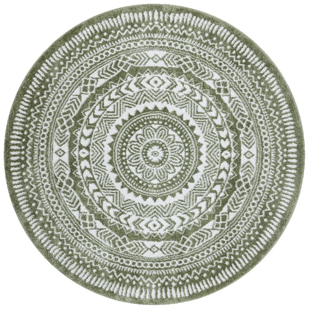 Dywany Łuszczów Kusový koberec Napkin green kruh - 120x120 (průměr) kruh cm