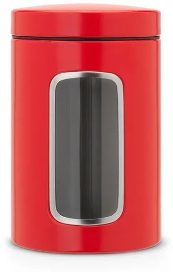 Červená dóza Brabantia Window, 1.4 l