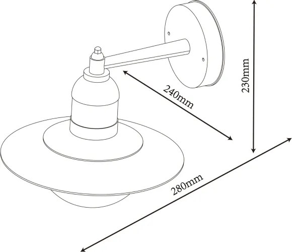 Top Light - Venkovní nástěnné svítidlo VERONA 1xE27/12W/230V IP44 černá