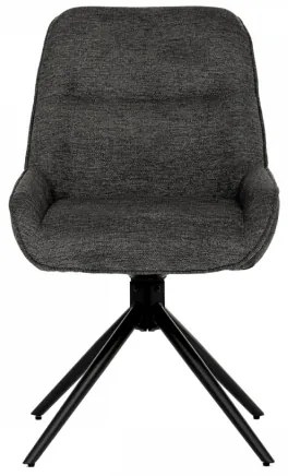 Jídelní konferenční židle tmavě šedá černé kovové nohy otočný mechanismus HC-535 GREY2