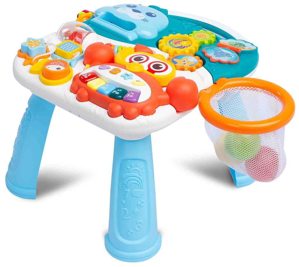 Dětské hrající edukační chodítko 2v1 Toyz Spark turquoise