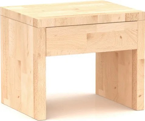 Bradop Noční stolek se zásuvkou VÍTEK MV206 | Provedení: BKL - MASIV BUK LEPENÝ,Výška: 35 - Výška 35