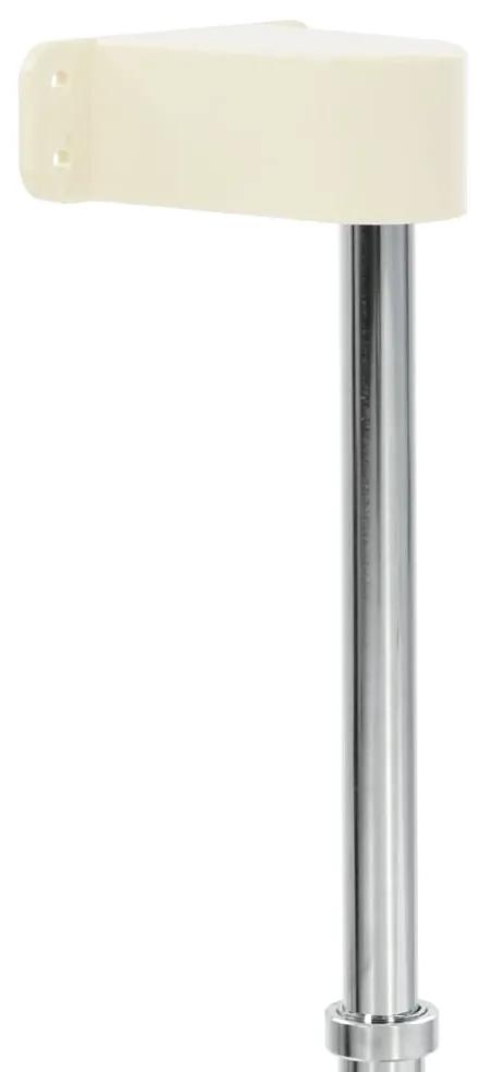 2patrový kuchyňský drátěný koš stříbrný 180 stupňů 75x38x80 cm,  50972