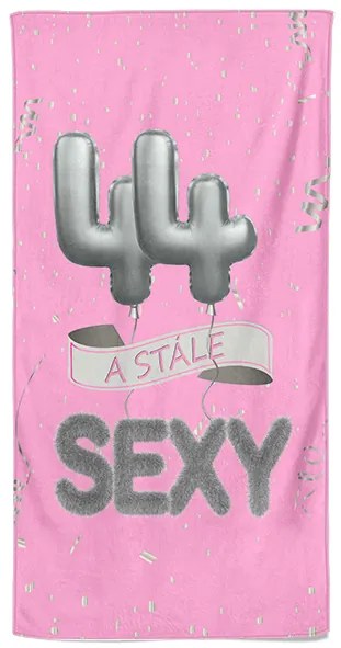 Osuška Stále sexy – růžová (věk: 44, Velikost osušky: 100x170cm)