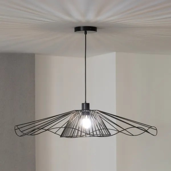Brilagi - LED Lustr na lanku CERIA WIRE 1xE27/40W/230V pr. 80 cm černá