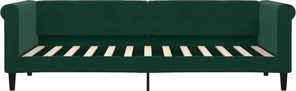 Válenda s přistýlkou a zásuvkami tmavě zelená 80 x 200 cm samet 3197814