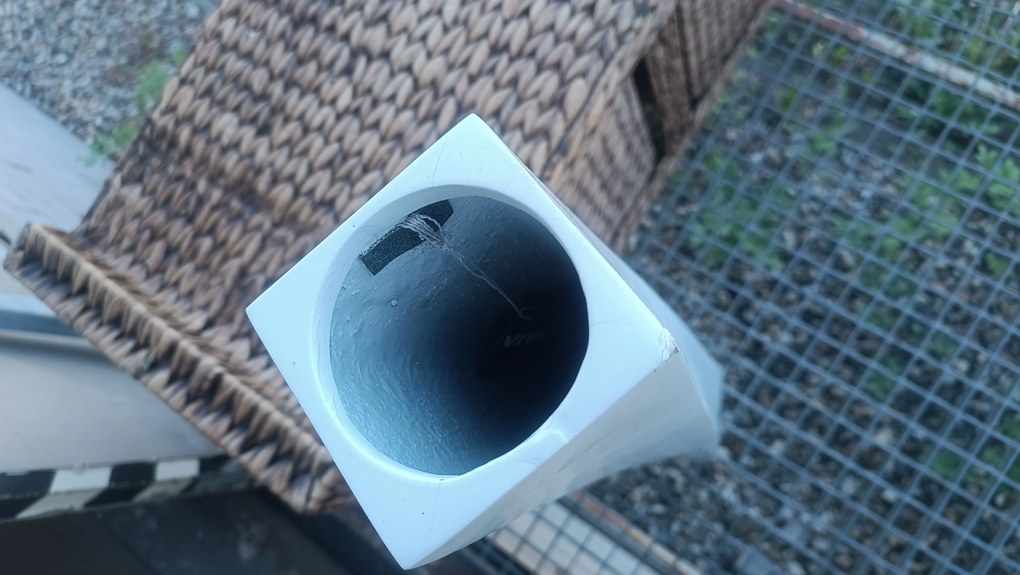 Váza HYDRON, sklolaminát, výška 80 cm, bílý