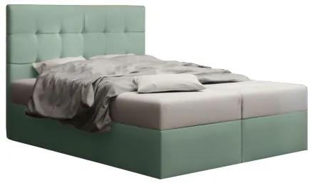 Manželská postel Boxspring 160 cm Duel 2 Comfort (mátová) (s matrací a úložným prostorem). 1055839