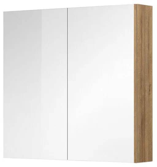 Mereo Mereo, Aira, koupelnová galerka 60 cm nebo 80 cm, zrcadlová skříňka, 2x dveře, dub Kronberg, CN717GR