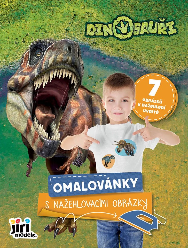 JIRI MODELS Omalovánky s nažehlovacími obrázky Dinosauři 4