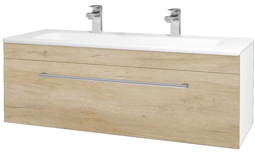 Dřevojas Koupelnová skříň ASTON SZZ 120 Varianta: D08 Wenge / Úchytka T02 / D08 Wenge