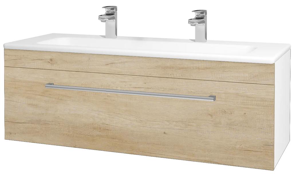 Dřevojas Koupelnová skříň ASTON SZZ 120 Varianta: N01 Bílá lesk / Úchytka T04 / D09 Arlington