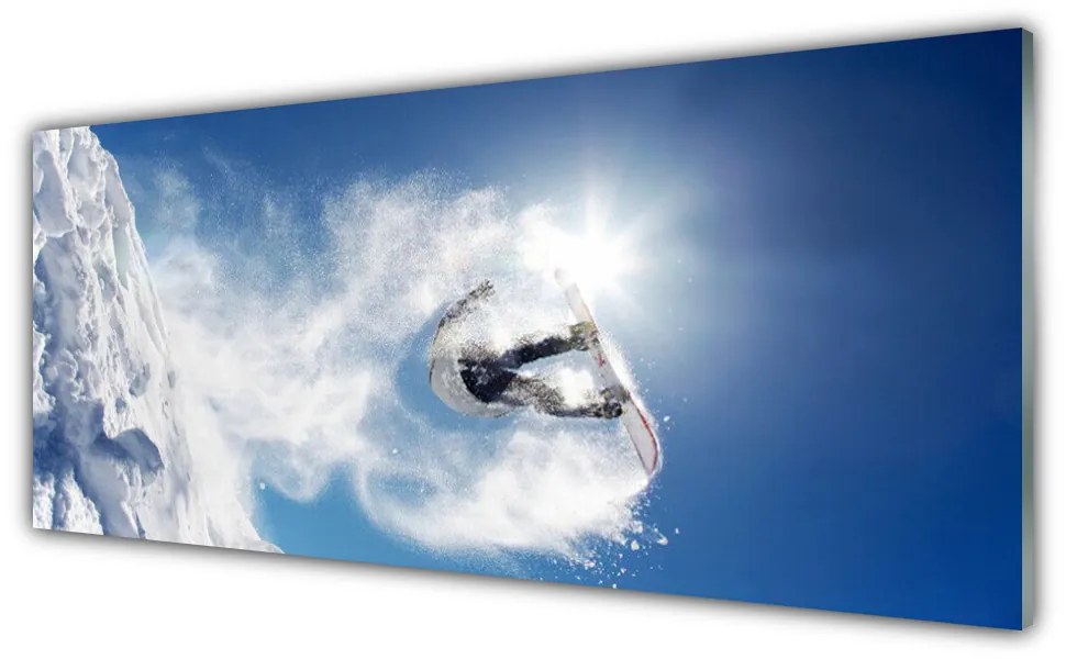 Plexisklo-obraz Snowboard Sport Sníh Zima 125x50 cm