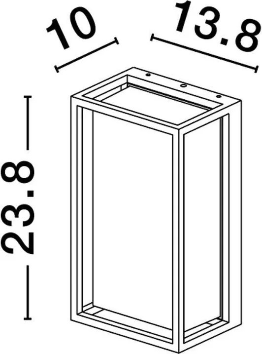 NV 9492760 Venkovní nástěnné svítidlo REGINA antracitový hliník čirý a matný akryl E27 1x12W 220-240V bez žárovky IP65 - NOVA LUCE