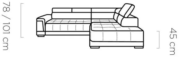 Elegantní rohová sedací souprava MASON L 01 BASIC DENVER