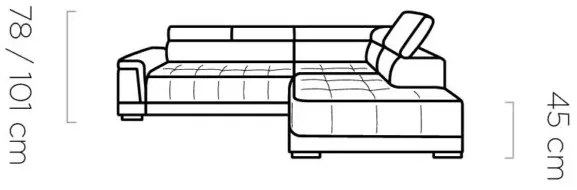 Elegantní rohová sedací souprava MASON L 01 BASIC MADRYT