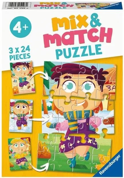 Puzzle ravensburger 051960 mix & match puzzle roční období 3x24 dílků