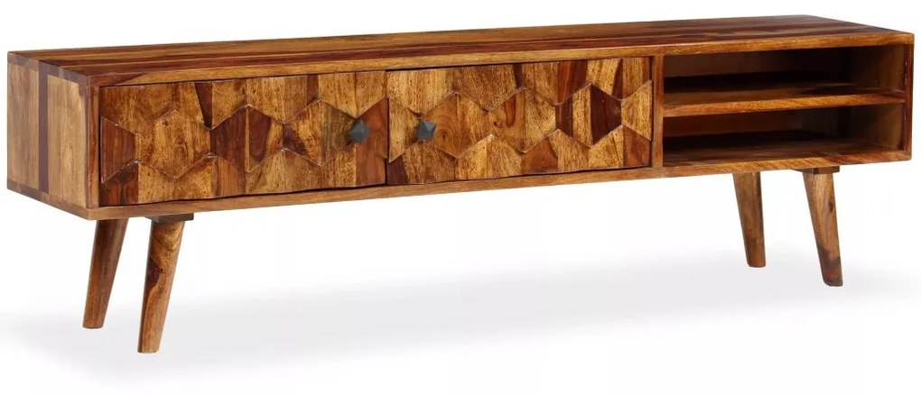 TV stolek z masivního sheeshamového dřeva | 140x30x40 cm