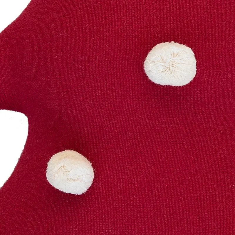 SCANquilt pletený polštářek CHRISTMAS červenobílá vánoční dekorace