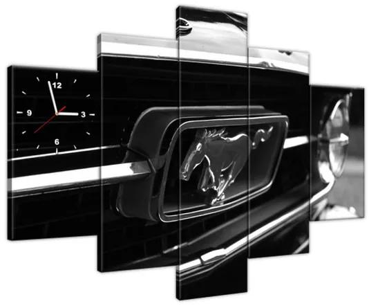 Tištěný obraz s hodinami Rychlý Mustang - Spunkr 150x105cm ZP943A_5H
