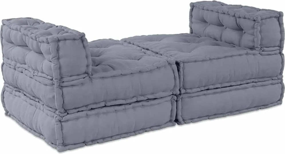 Modulová pohovka Textil Šedá 210 x 140 x 56 cm 3315093