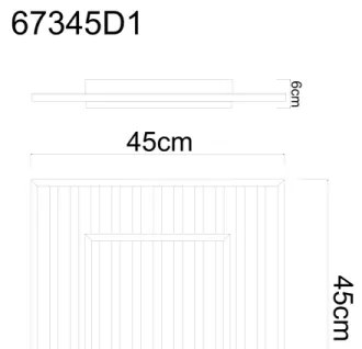 Globo 67345D1 - LED Stropní svítidlo WOODY LED/36W/230V 3000K 45x45 cm