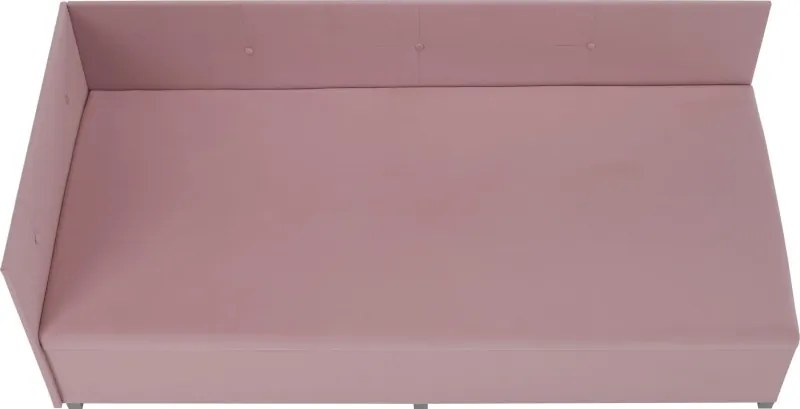 Válenda AURIA UNI 90x200 s úložným prostorem, růžová Trinity 19 Kondela 0000395667
