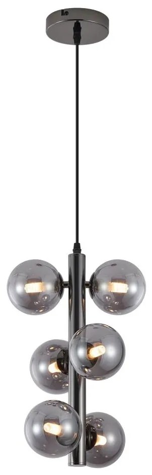 Wofi 6014-605W - LED Lustr na lanku VILLA 6xG9/3W/230V černá