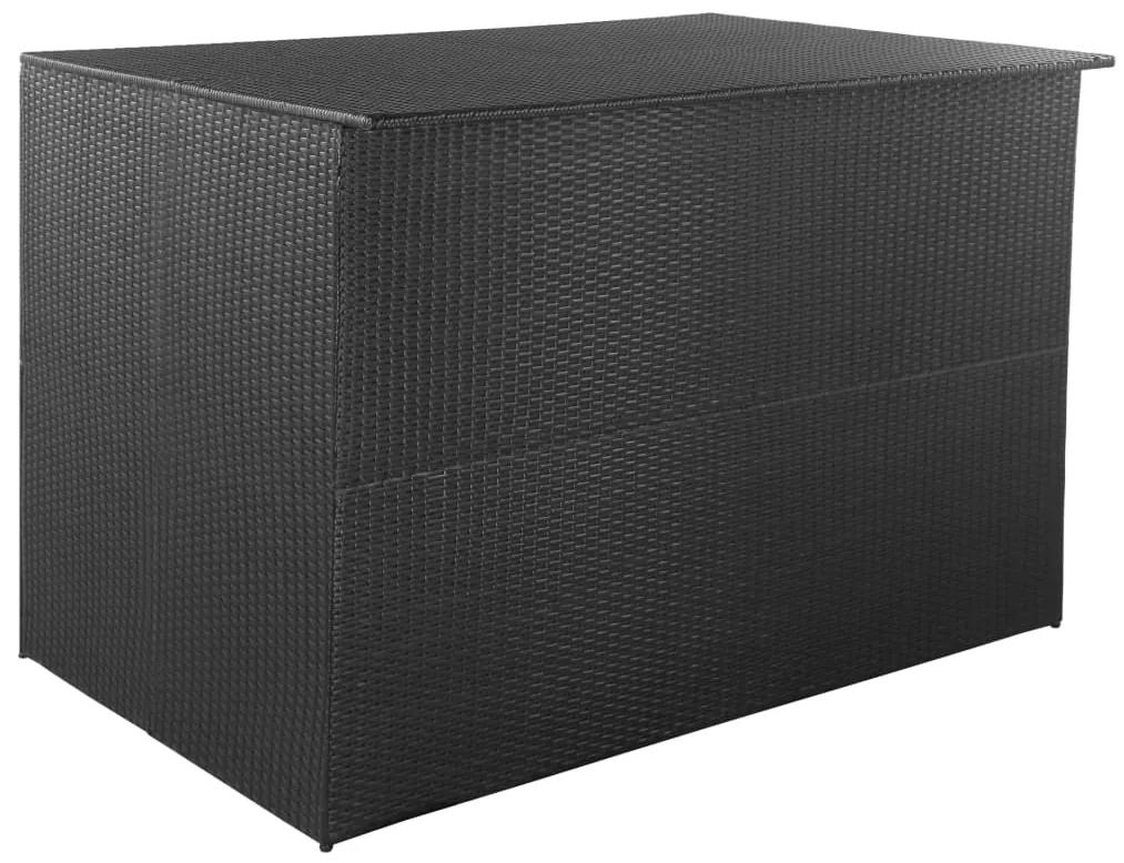 44245 vidaXL Zahradní úložný box černý 150 x 100 x 100 cm polyratan | Biano