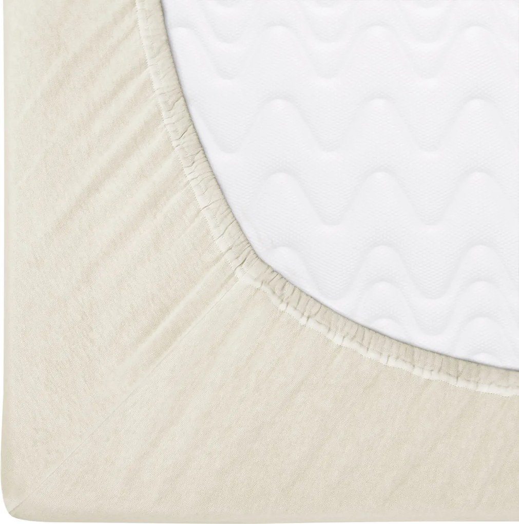 JERSEY PROSTĚRADLO PREMIUM 200X220 CM PŘÍRODNÍ