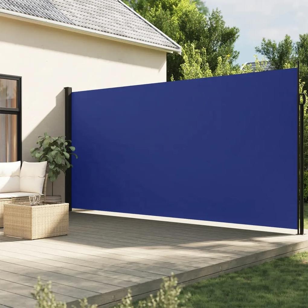 Zatahovací boční markýza modrá 220 x 600 cm - Default Title