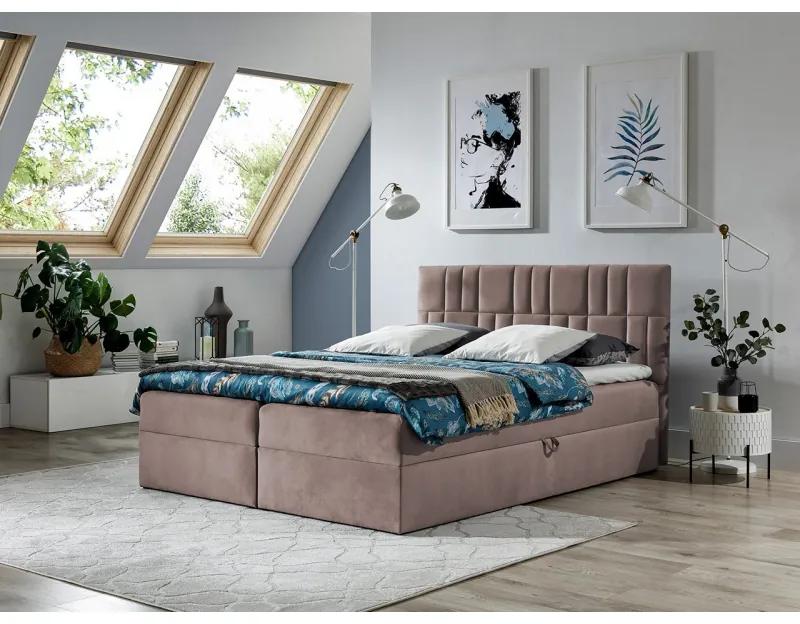 Kontinentální postel Borneo 3, Rozměr postele: 160 x 200 cm, Barva:: Kronos 15
